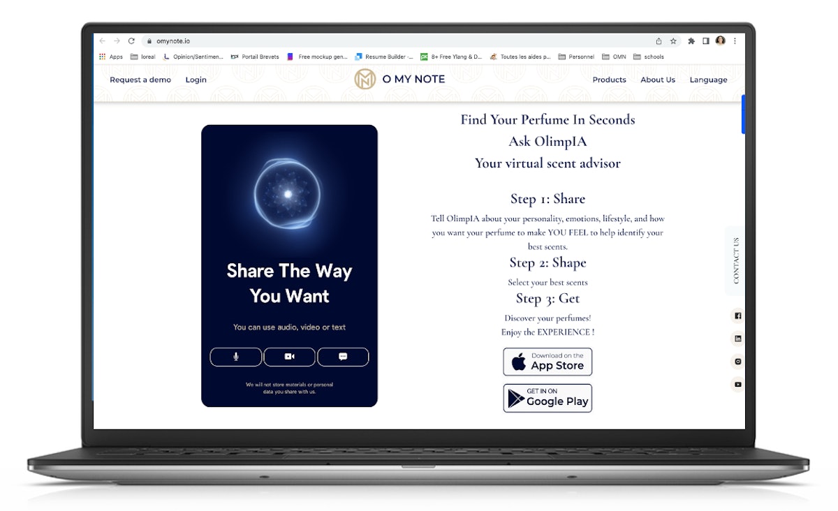 O My Note Develops Virtual Scent Advisor OlimpIA | Perfumer & Flavorist